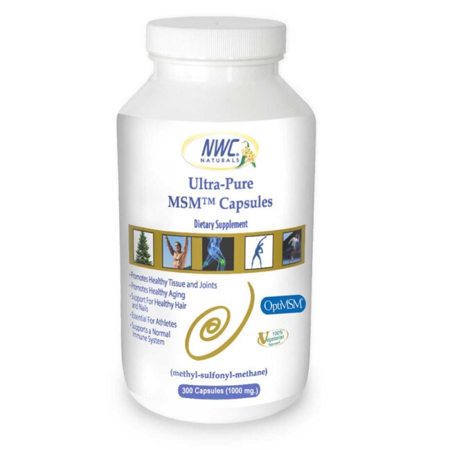 Ultra-Pure MSM™ Capsules – 300 count (Not MSM Gold) | Core-Hemp.com